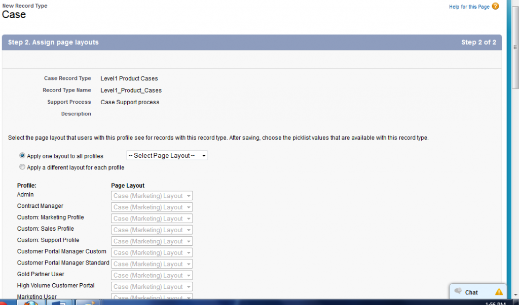 Page Layouts and Record Types