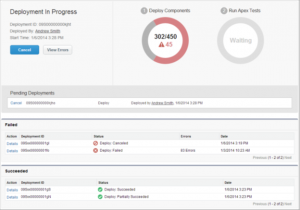 Monitor deployments New user interface - Salesforce Tutorial