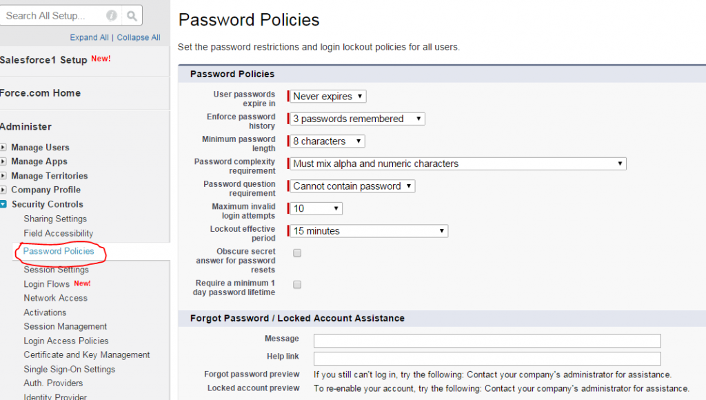 Password policies at profile level - Salesforce Tutorial - Intervew ...