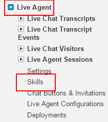 Creating live agent skills in salesforce- Salesforce Live agent